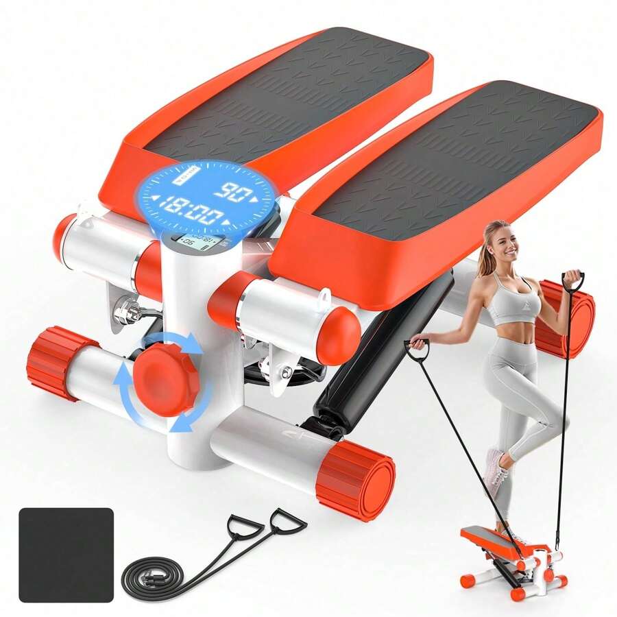 KitGody Mini Stair Stepper Steppers For Exercise With Bands For Workout ...