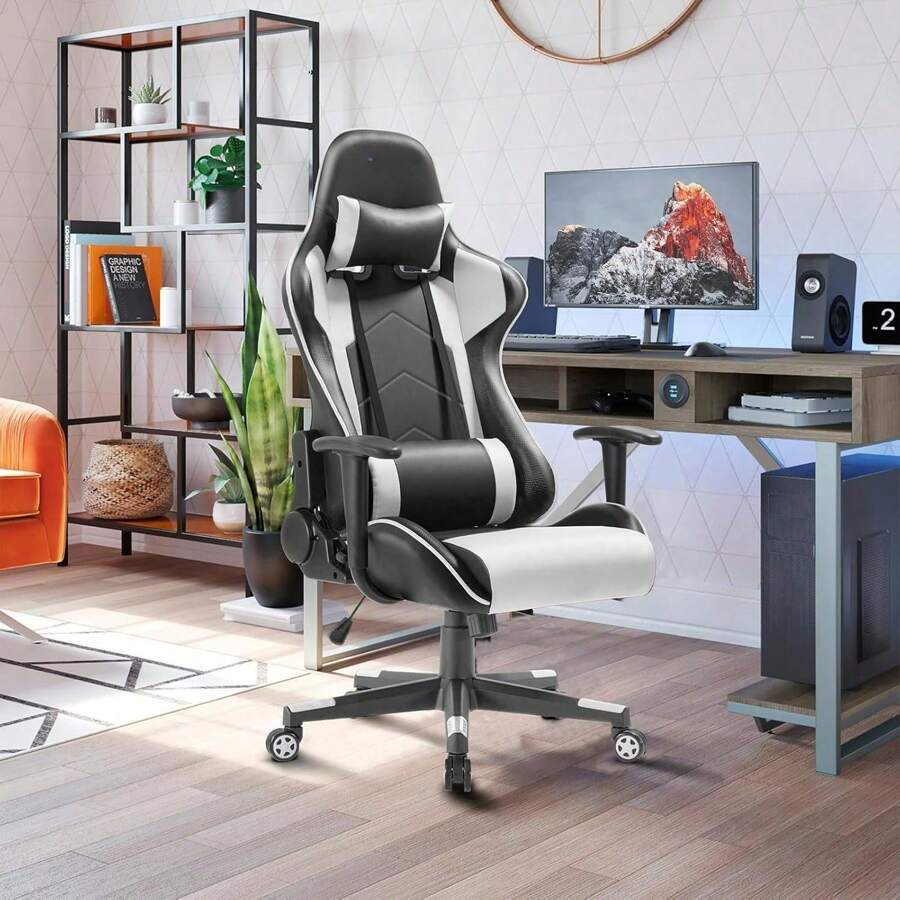 Racing Computer Chairs High Back Video Gaming Chair Adjustable ...