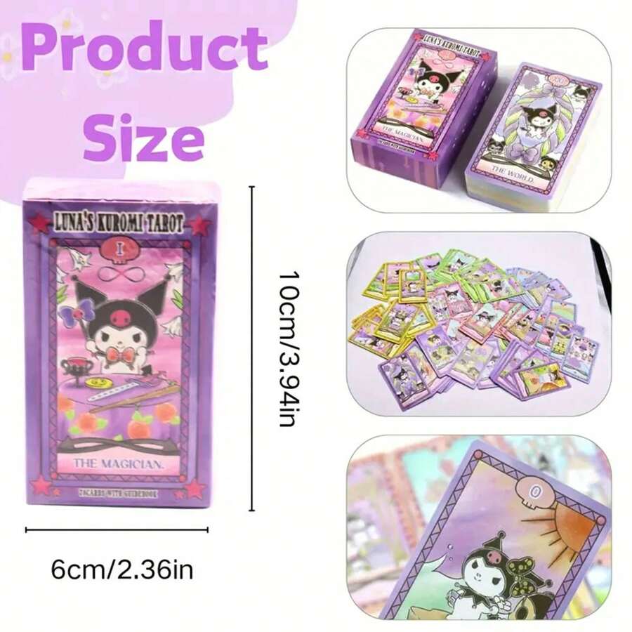 78 Pcs Sanrio Kuromi Tarot Cards Set, Kuromi Board Game Card Deck ...
