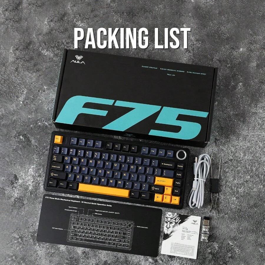 EPOMAKER X AULA F75 Gasket Mechanical Keyboard 75% Wireless Gaming ...