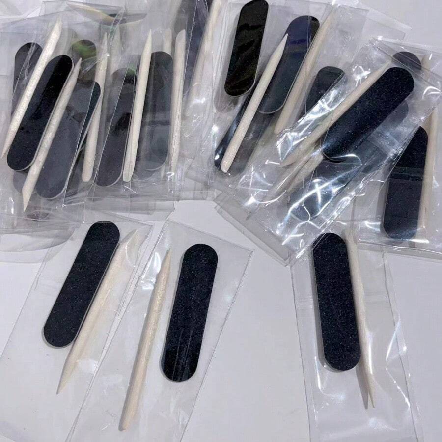 Full Set Manicure Tool Kit Include Filing Buffing Block, Nail Polish ...