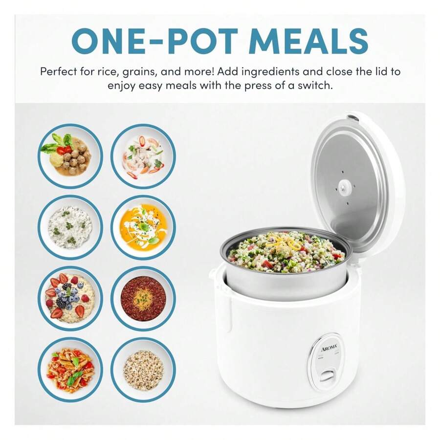 Housewares 8-Cup Cooked 4-Cup UNCOOKED Cool Touch Rice Cooker ARC-914S ...