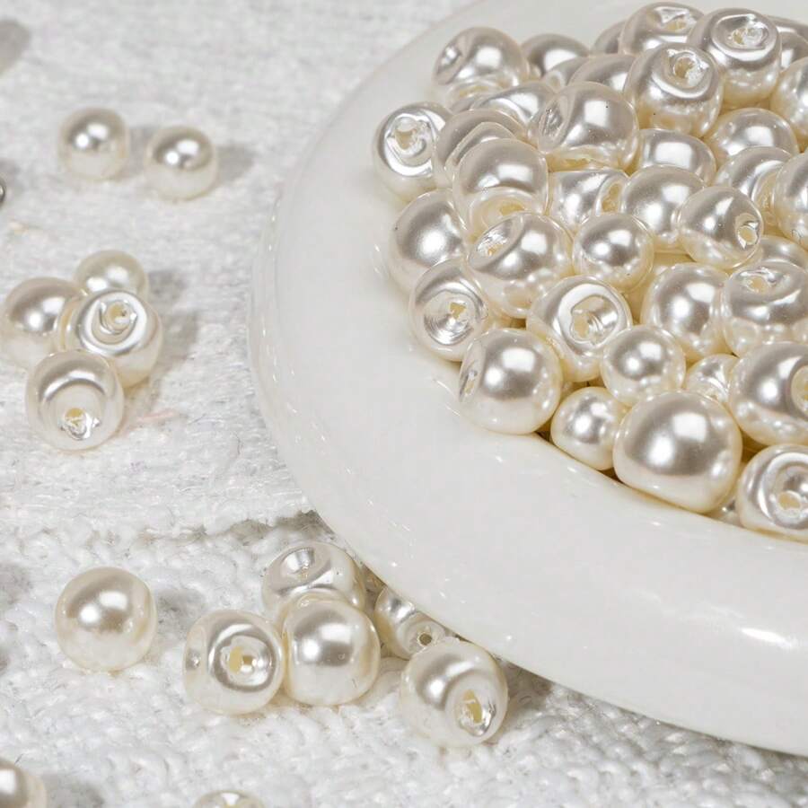 100pcs/Set Pearl Shank Buttons, Bright & Matte Finish Metal Feet ...