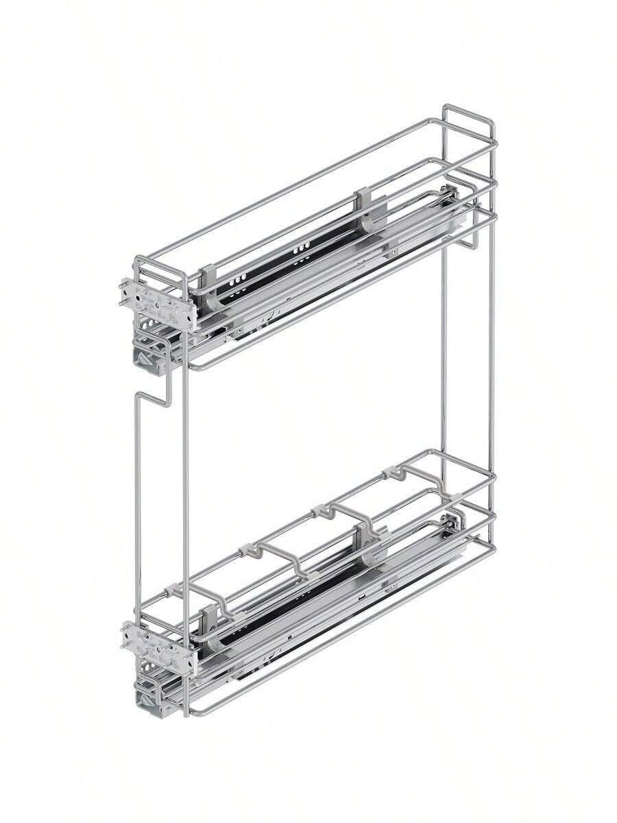 Emuca - Pull-Out Bottle Rack Sliding Bottle Rack For Cabinet Soft Close ...