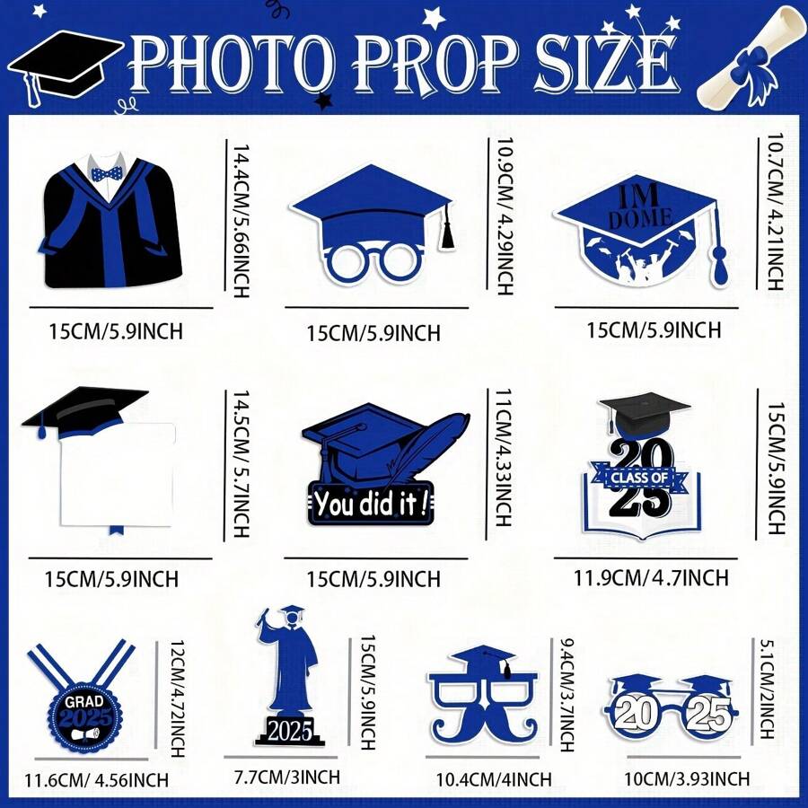 2025 Graduation Photo Booth Props Custom Graduation Photo Booth Frame ...