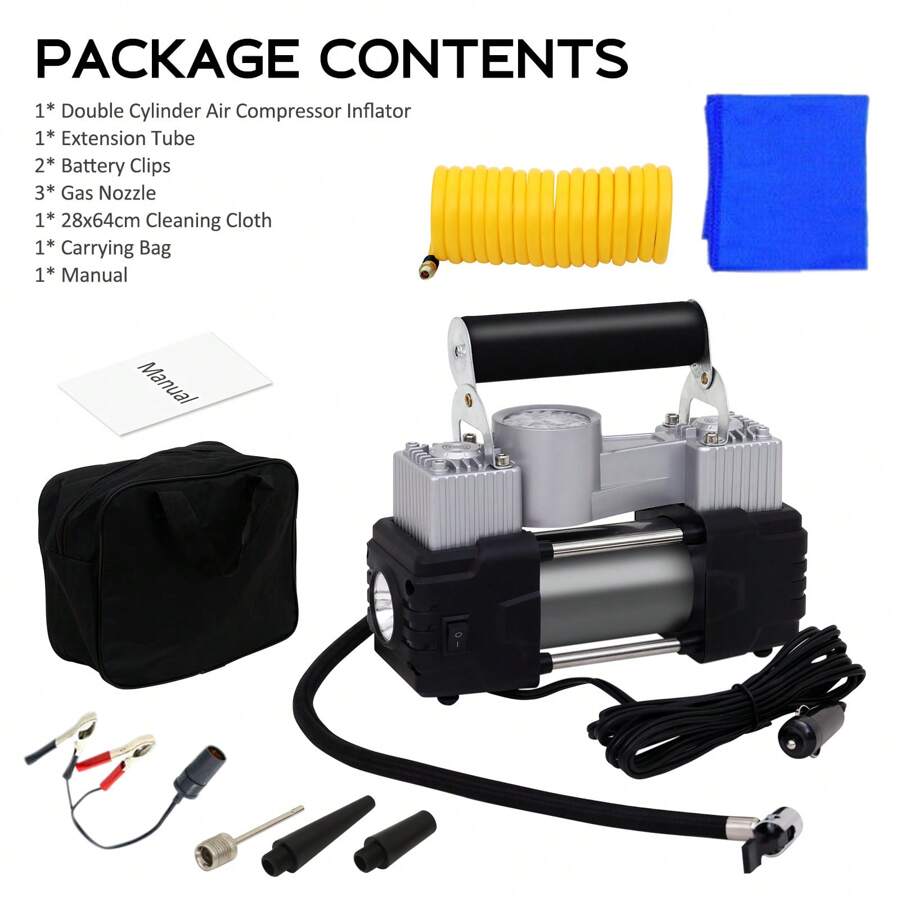 150 PSI Car Air Compressor Pump, Digital Tire Inflator Portable Auto Air Pump For Car Motorcycle ...