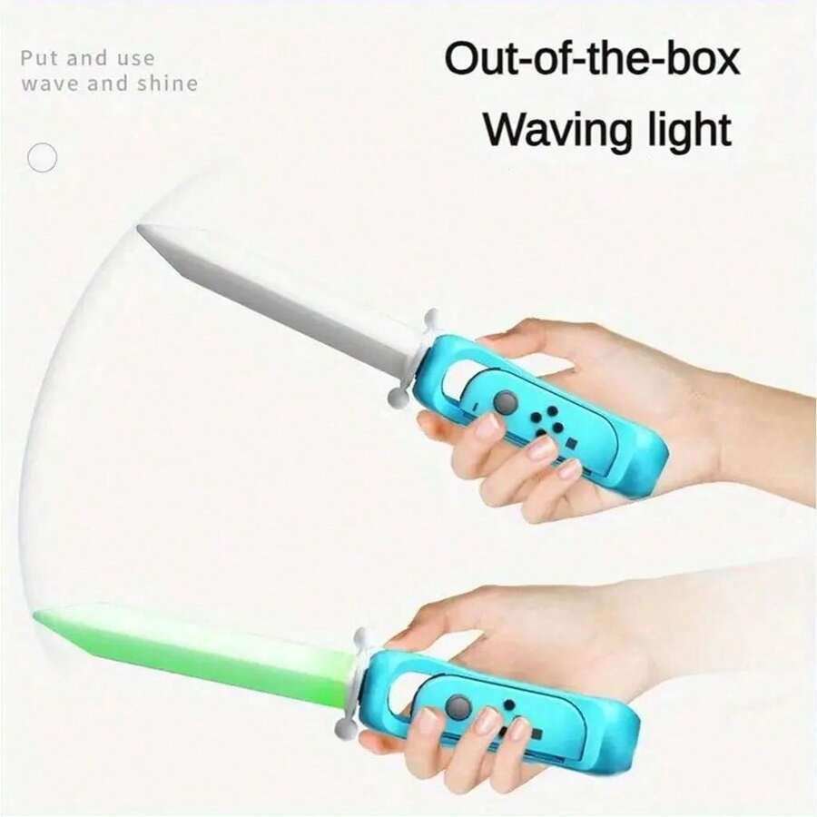 For Switch Oled Grip Fencing Game Grip Switch Illuminated Sword 2 Pack ...