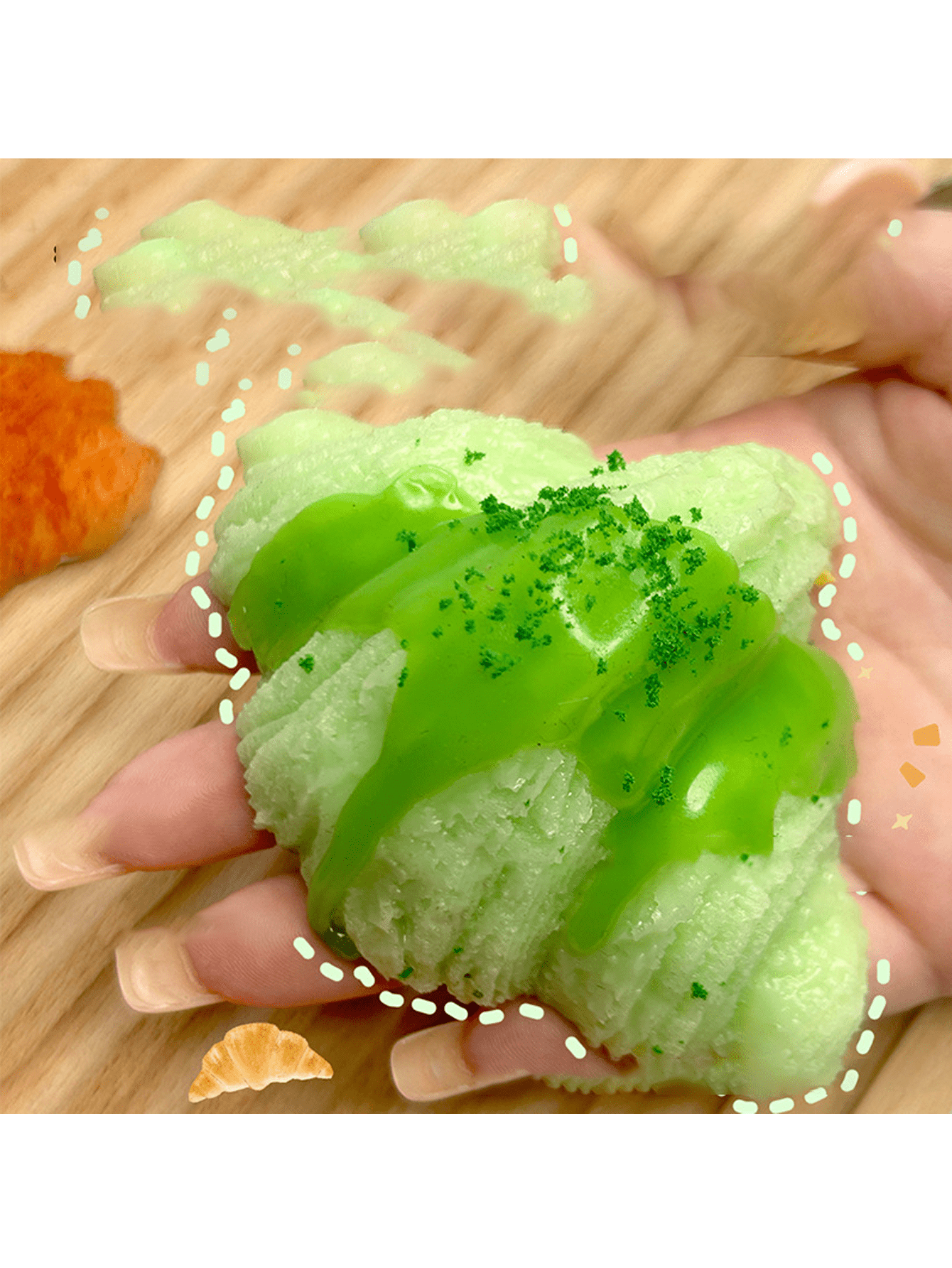 Squishy Toy - Realistic Glazed Mini Croissant, Matcha, Strawberry ...