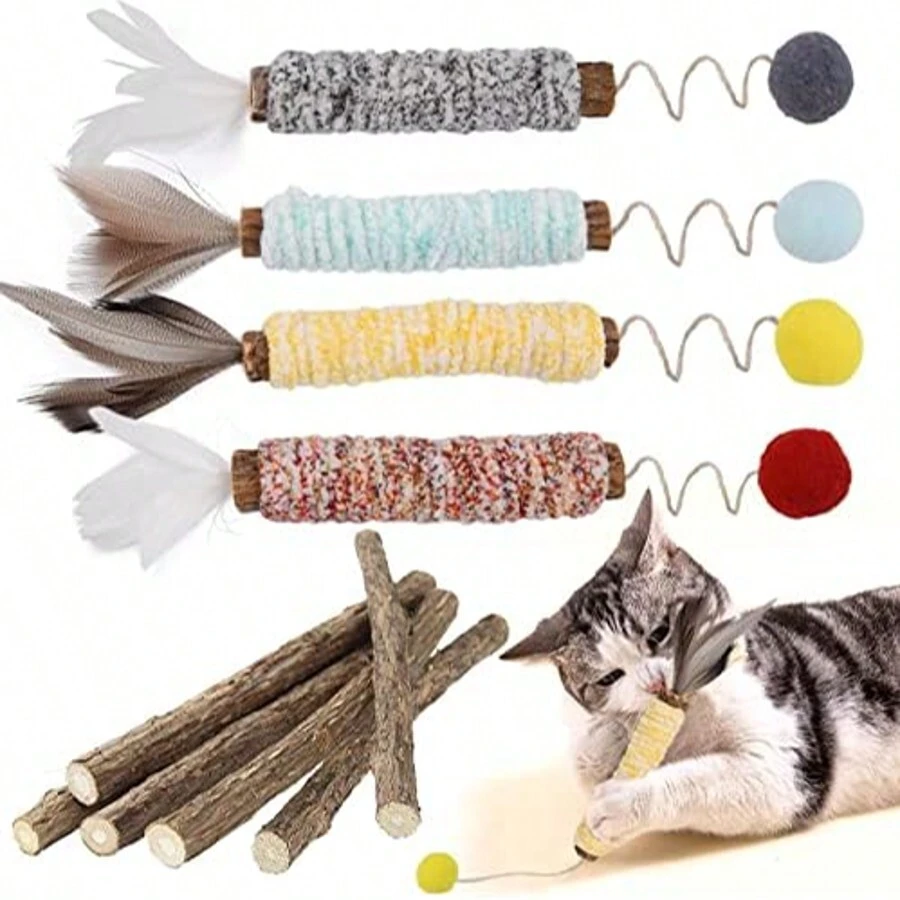 Silvervine Chew Sticks, Kitten Teething Toys For Indoor Cat Chew Toy ...