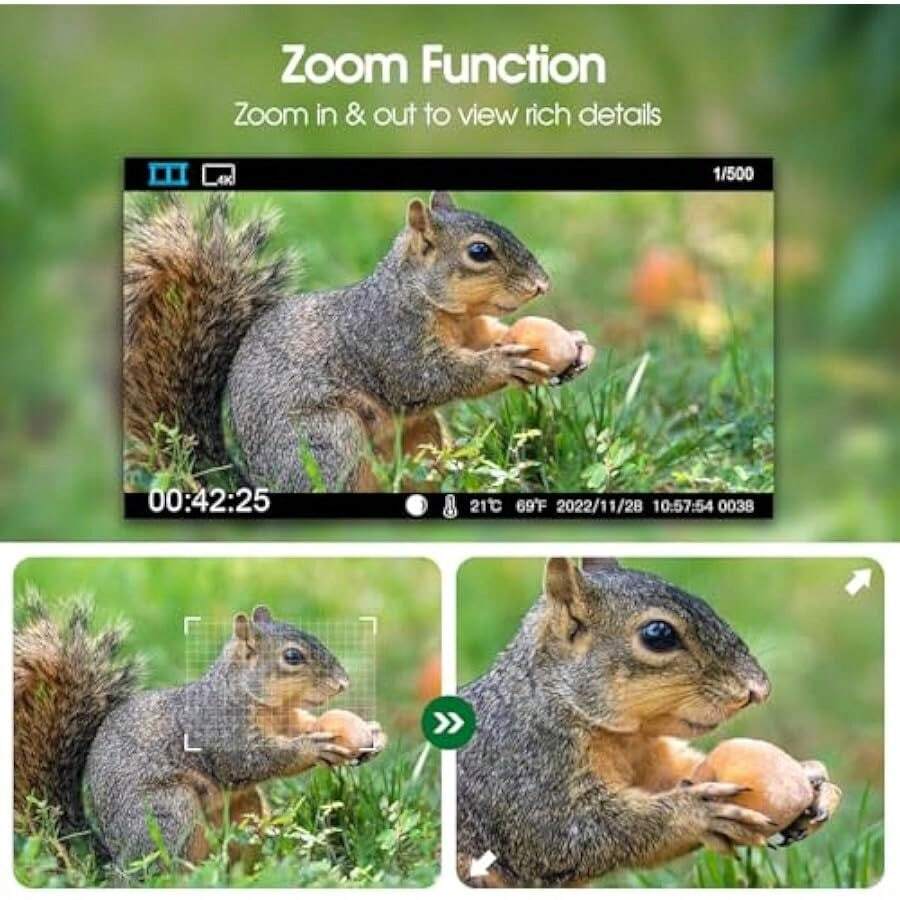 Crenova Trail Camera 4K WiFi Wildlife Camera Include 32GB SD Card 42 ...