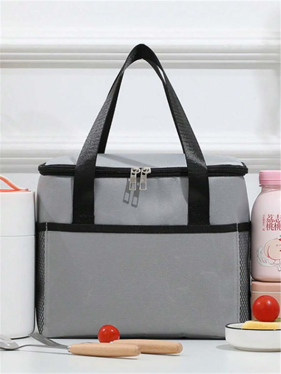 1pc Cationic Large Capacity Insulated Lunch Bag, Portable Thermal Lunch ...