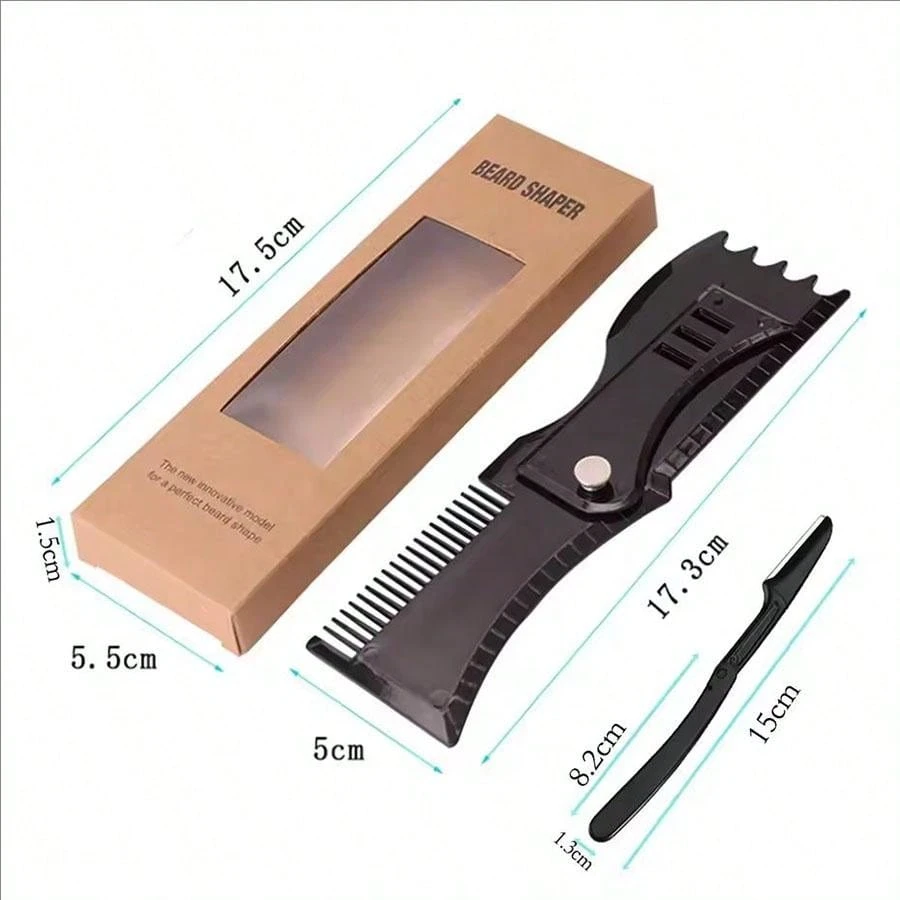 Beard Shaper Comb 3Pcs Razors Kit Complete Shaping Styling Tool ...