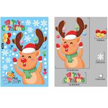Christmas Window Clings Cute Santa Snowman Penguin Window Stickers ...