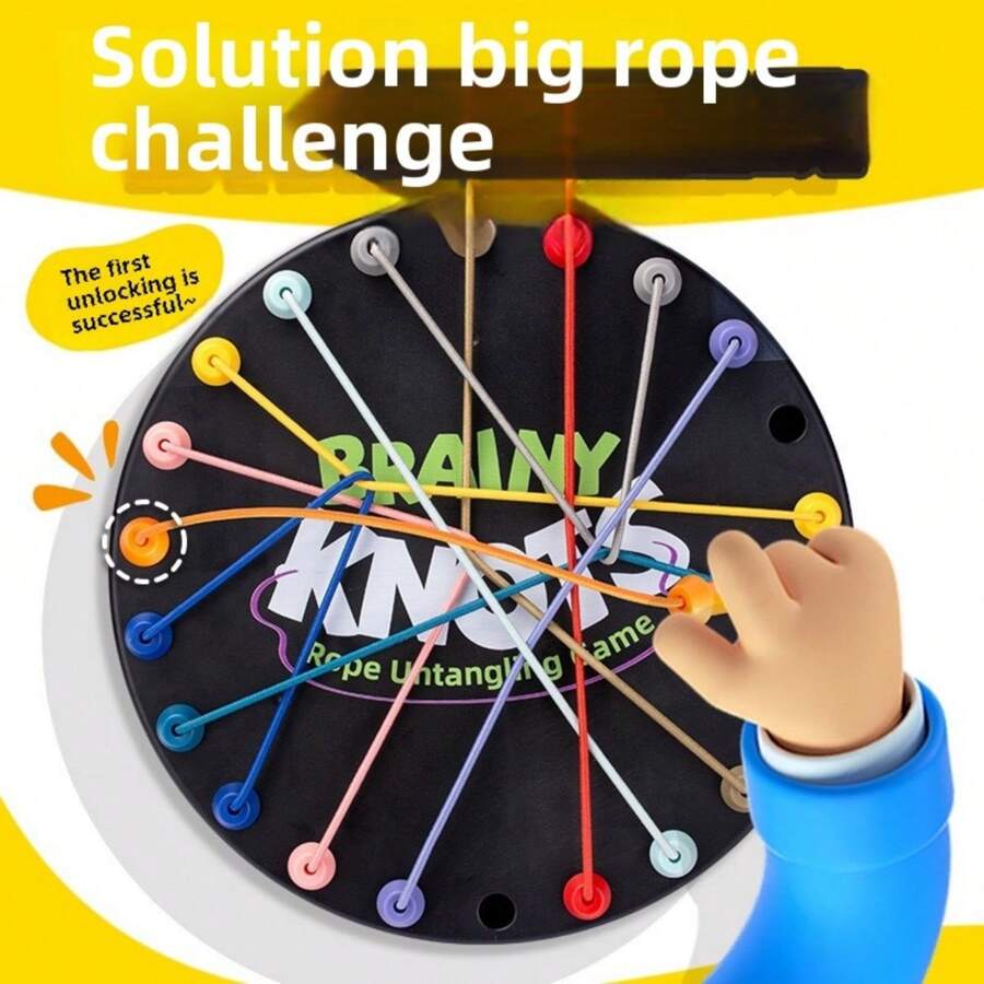 Untie The Knot Challenge, Puzzle Solving Toy, Kids Rope Tying Game For ...