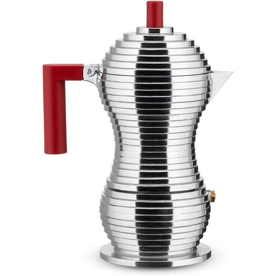 Alessi Pulcina Espresso Coffee Maker In Cast Aluminium. Handle And Knob ...