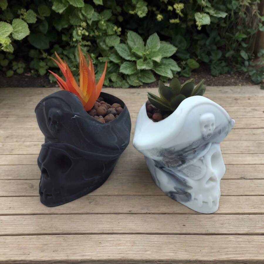 1pc Silicone Pirate-Shaped Plant Pot, Suitable For Succulents, Anti ...