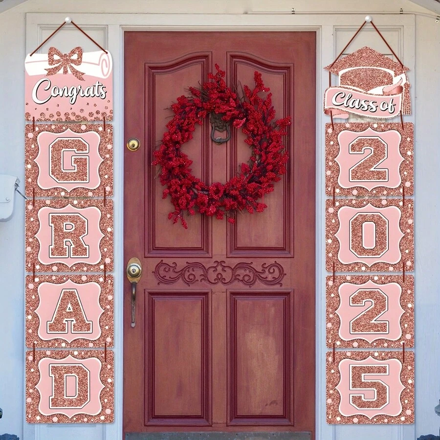 Graduation Decorations Class Of 2025 Blue And Gold Graduation Banner ...