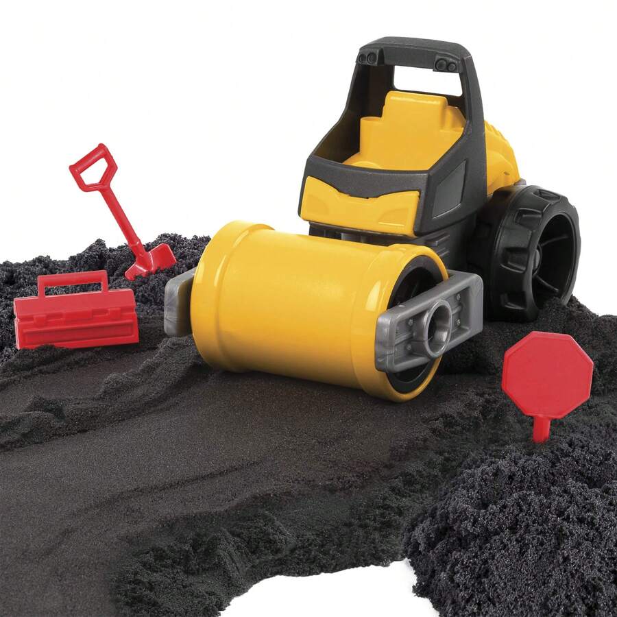 Spin Master Kinetic Sand, 6056481 Playset With Asphalt Roller And 227 G ...