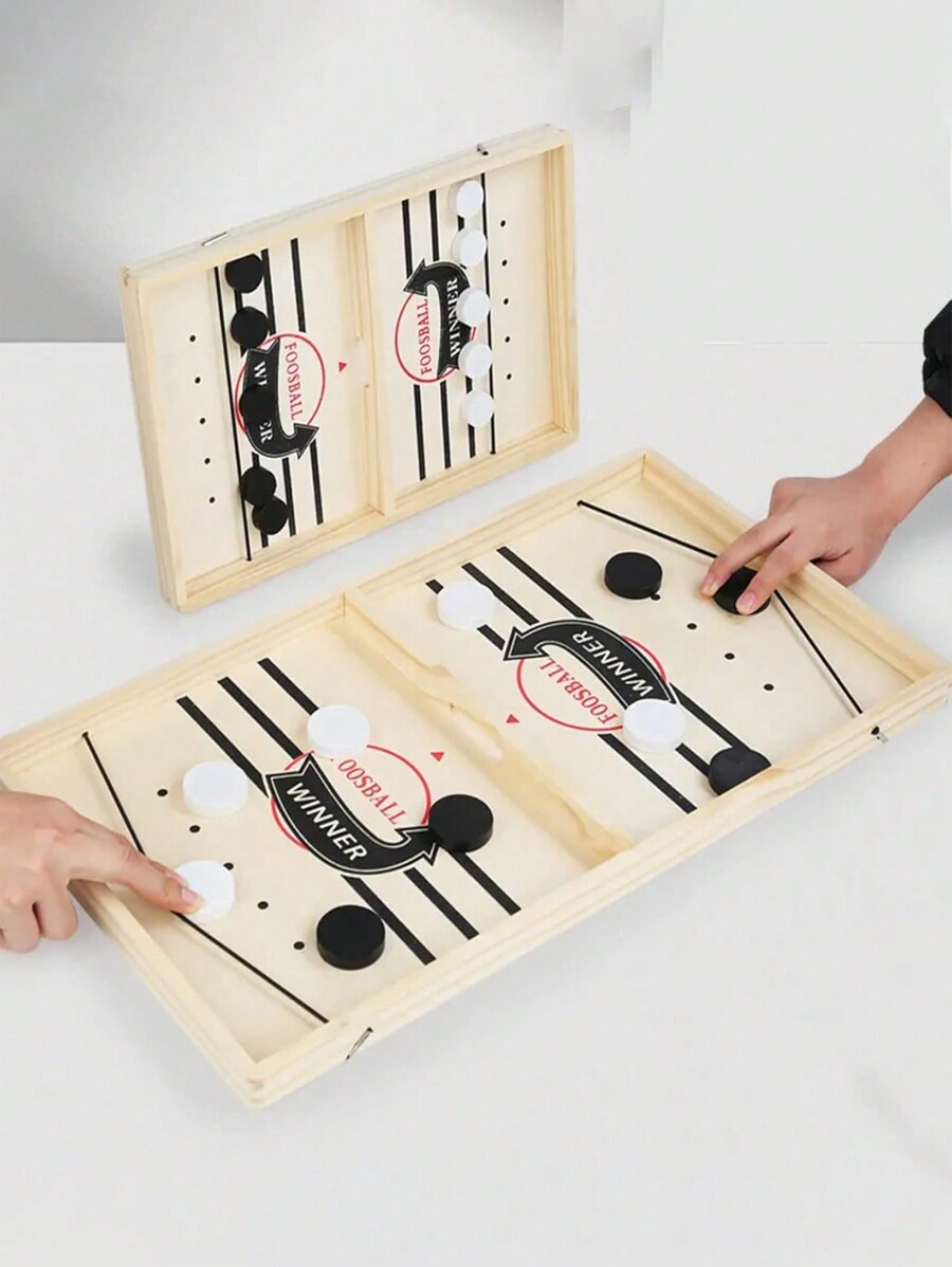 1Set Fast Sling Puck Game - Fast Paced Slingshots Board Game - Wooden ...