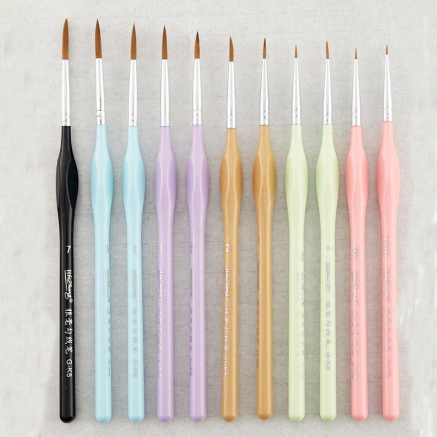11pcs Mini Fine Tip Brush Set, Micro Detail Painting Brushes Suitable ...