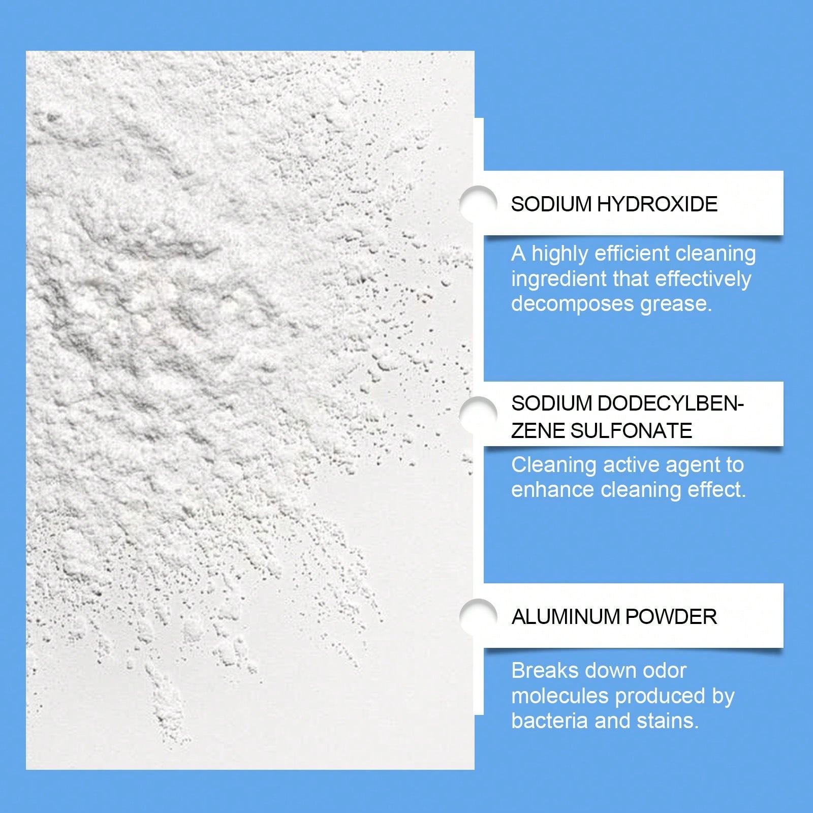 Polvere per disotturare gli scarichi, soluzione per la pulizia e ...