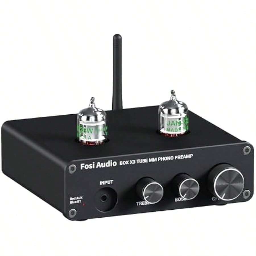 Fosi Audio BOX X3 5654W Tube Phono Preamp Turntable Preamplifier For MM ...