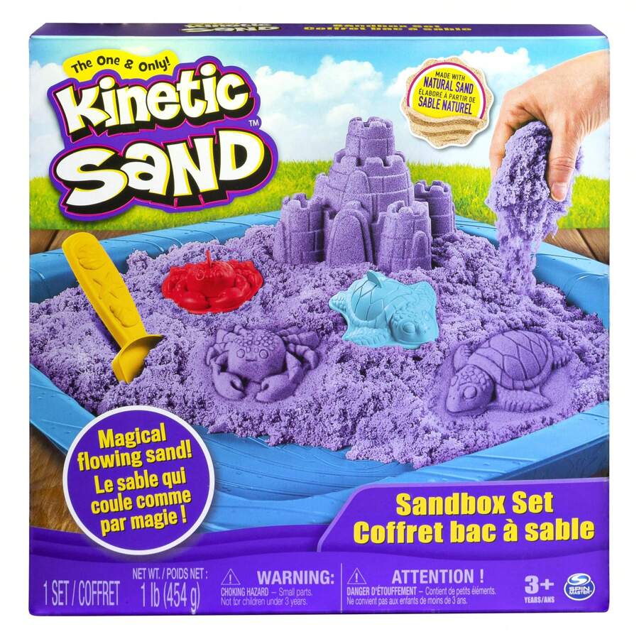 Spin Master Sable cinétique, ensemble de bac à sable avec 1 lb de sable ...