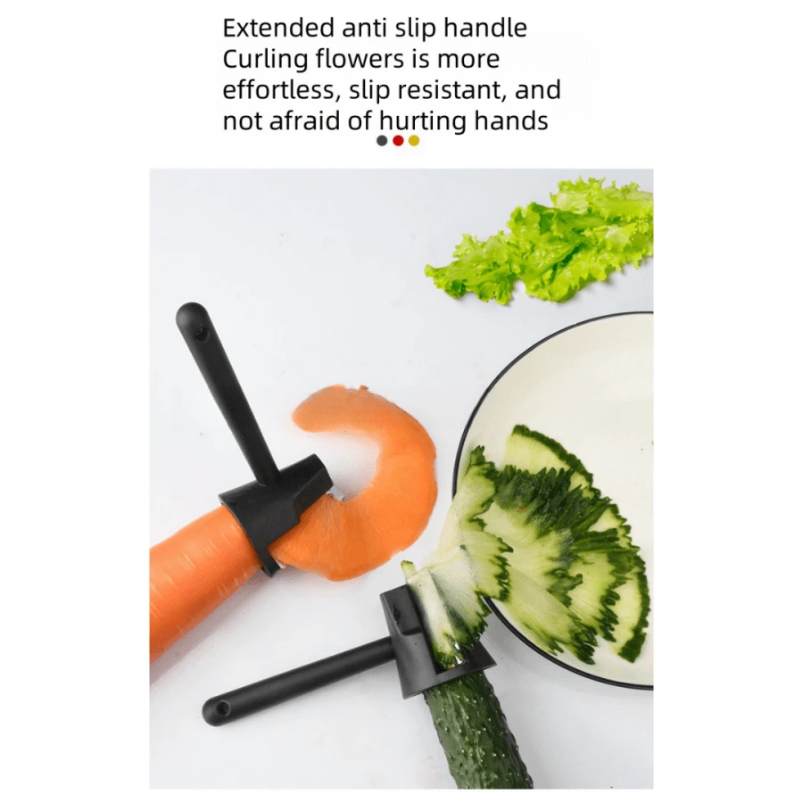 1pc Radish Carving Knife Tool, Creative Spiral Funnel Flower Shaper ...