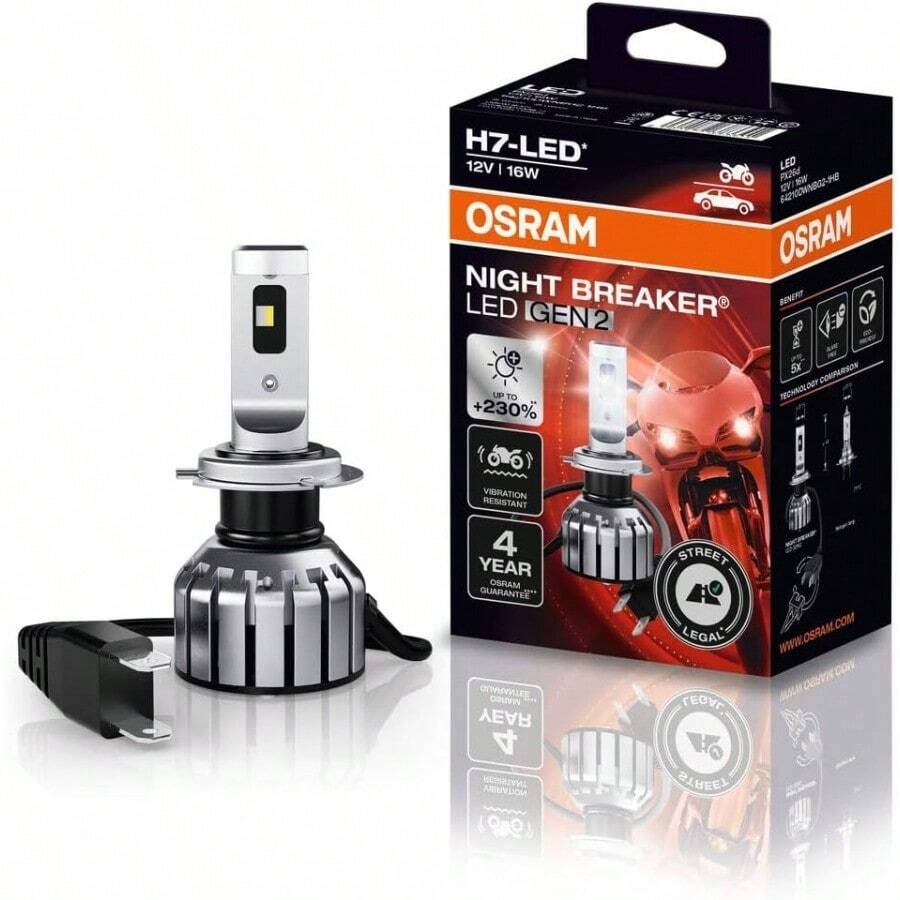 Osram Night Breaker H7-LED GEN 2 For Motorcycles Up To 230% More ...