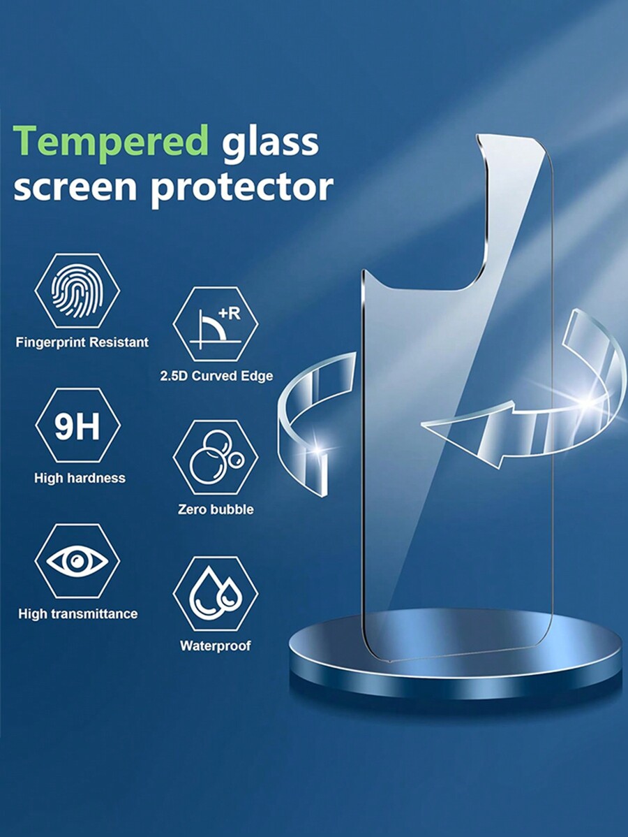 6in1 3pcs BackTempered Glass Protector +3pcs Camera Lens Protective ...