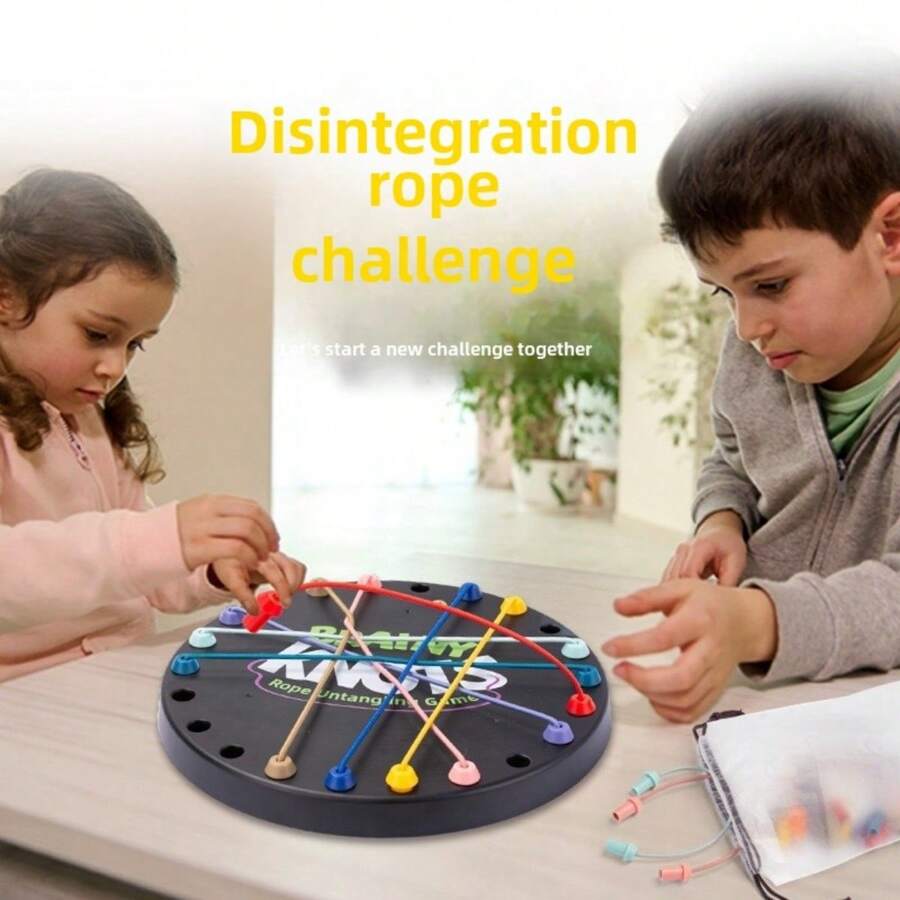 Untie The Knot Challenge, Puzzle Solving Toy, Kids Rope Tying Game For ...