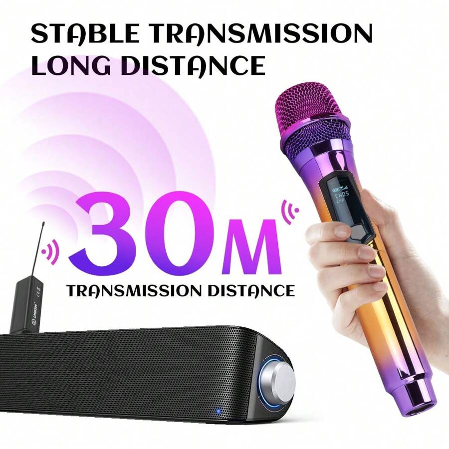 LMBGM W-4XC Wireless Rechargeable Microphone For Home KTV Outdoor ...