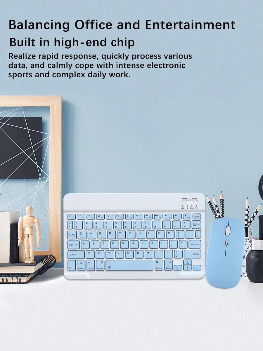 Stylish Simple Blue Keyboard And Mouse Set | SHEIN South Africa