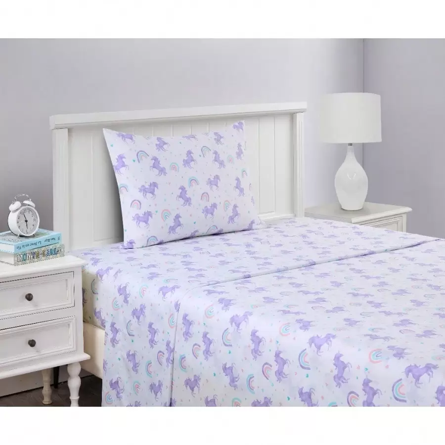 Practical, Minimalist,Kids Soft Microfiber Sheet Set, Unicorn, Twin, 3 ...