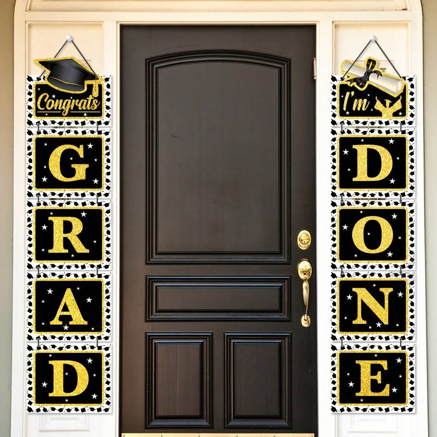 Graduation Party Decorations Congrats Grad Door Banner I'm Done ...