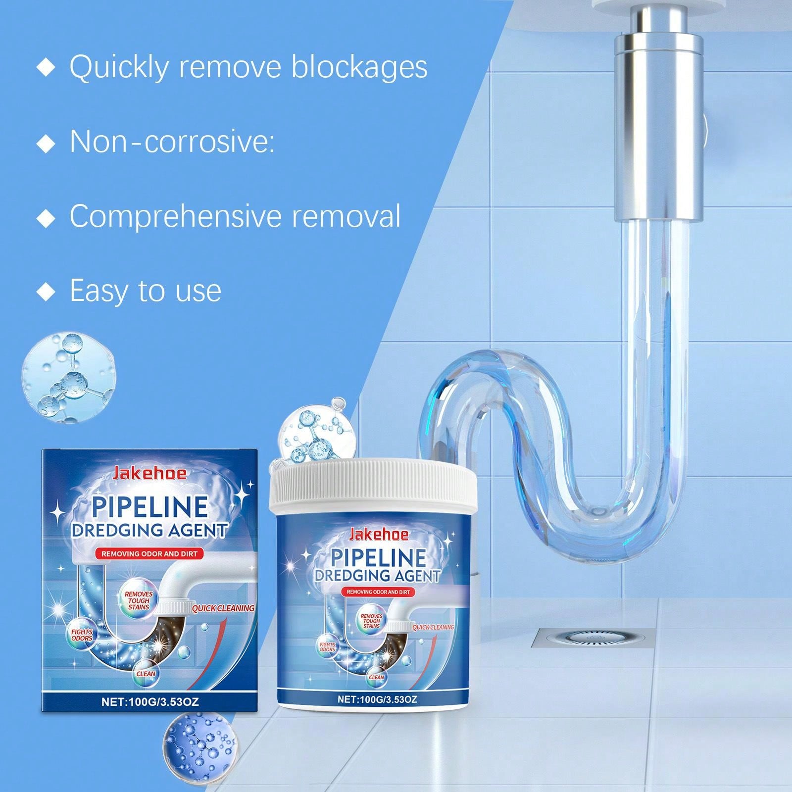 Drain Cleaner Powder, Pipe Maintenance Cleaning Solution, Quick ...