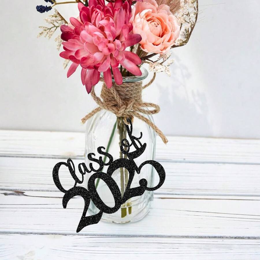 20pcs Class Of 2025 Graduation Confetti Glitter Double Side Grad Party ...