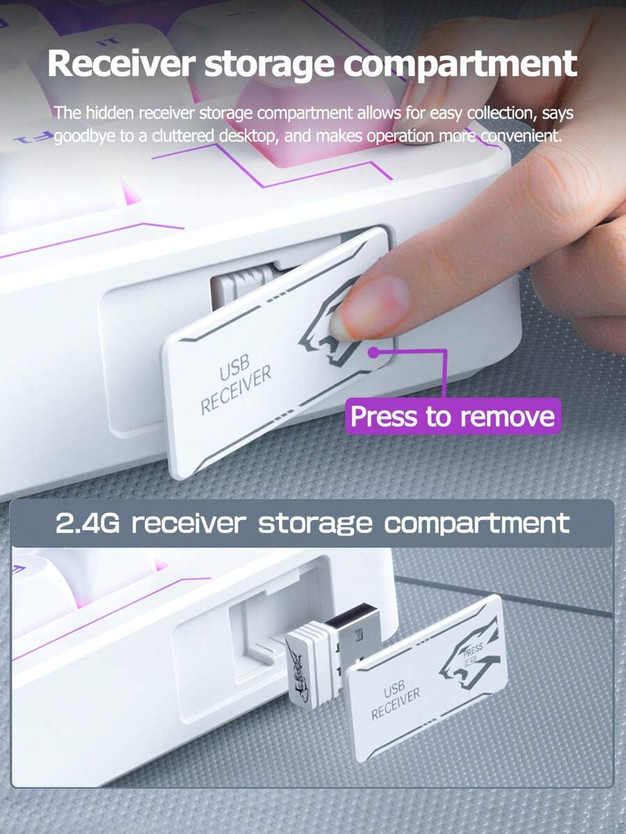 LINBAO Tastiera senza fili/cablata Lingbao K98 con connessione ...