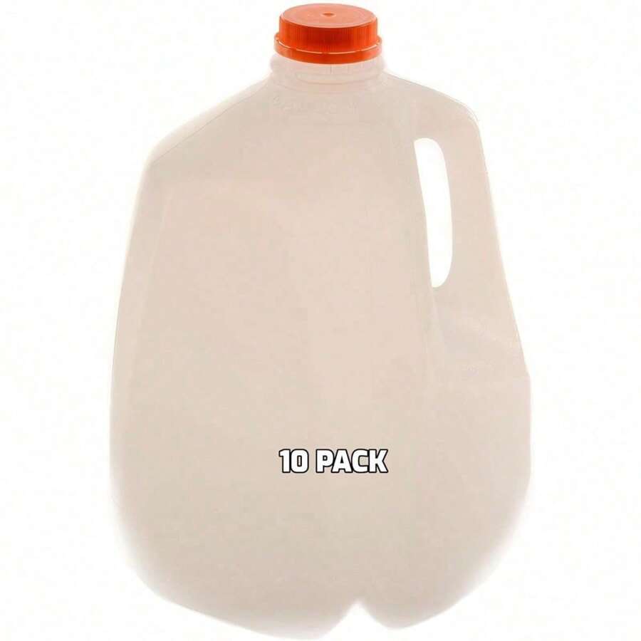 [10 PACK] Empty Plastic Gallon Juice Bottles With Tamper Evident 128 OZ ...