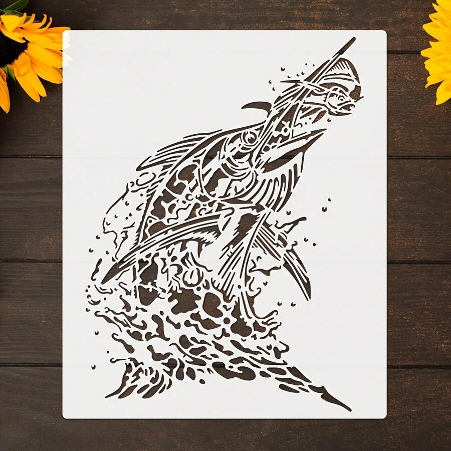 Fish Stencils For Painting Reusable Fishing Tuna Stencils Large ...