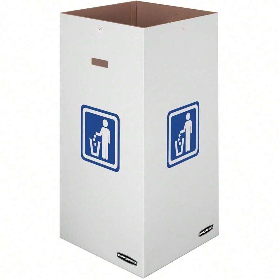 10 Pack 42 Gallon Corrugated Cardboard Trash And Recycling Containers ...