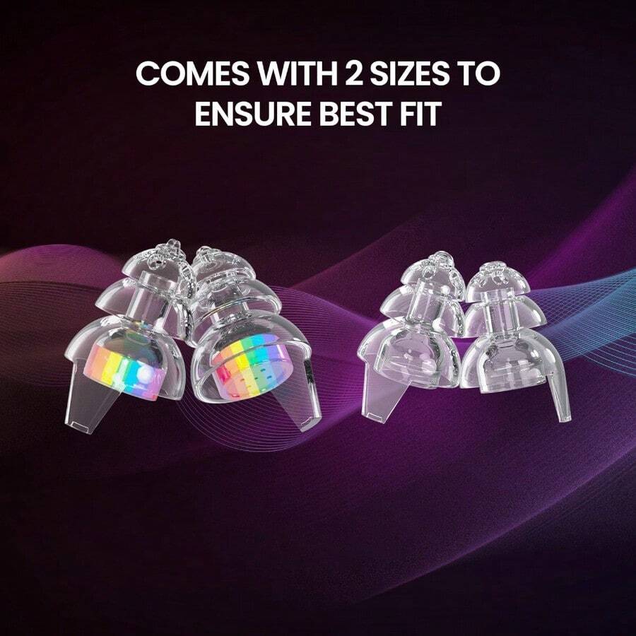 Eargasm Smaller Ears Earplugs - Rainbow High Fidelity Filtered Noise ...