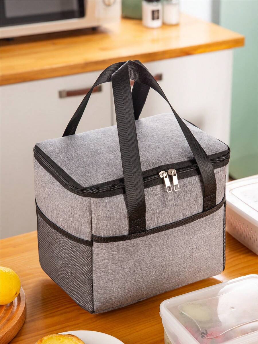 1pc Cationic Large Capacity Insulated Lunch Bag, Portable Thermal Lunch ...