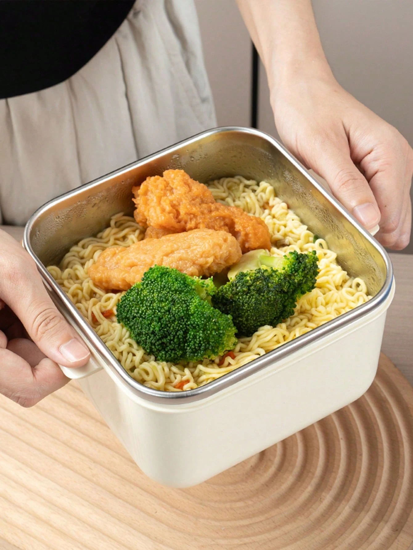 304 Stainless Steel Lunch Box Ramen Bowl, With/Without Stainless Steel ...