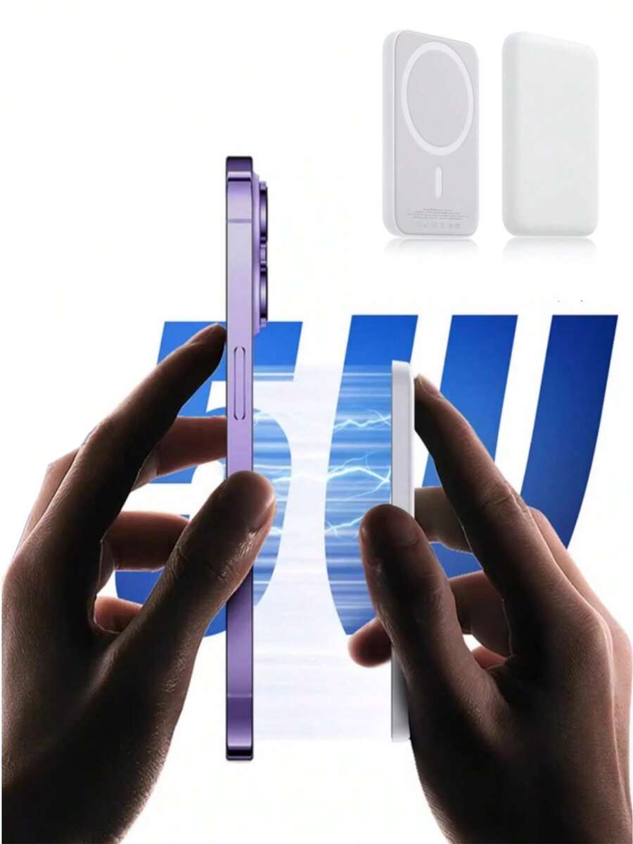 Powerful Magnetic Wireless Mobile Power Bank, 5W Ultra-Fast Charging ...