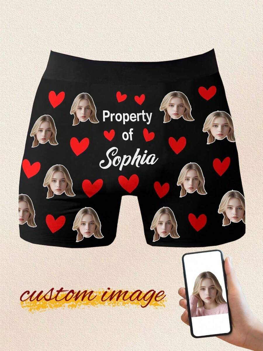 1-Piece Custom Boxers With Faces For Boyfriends, Husbands, Dads, Custom ...