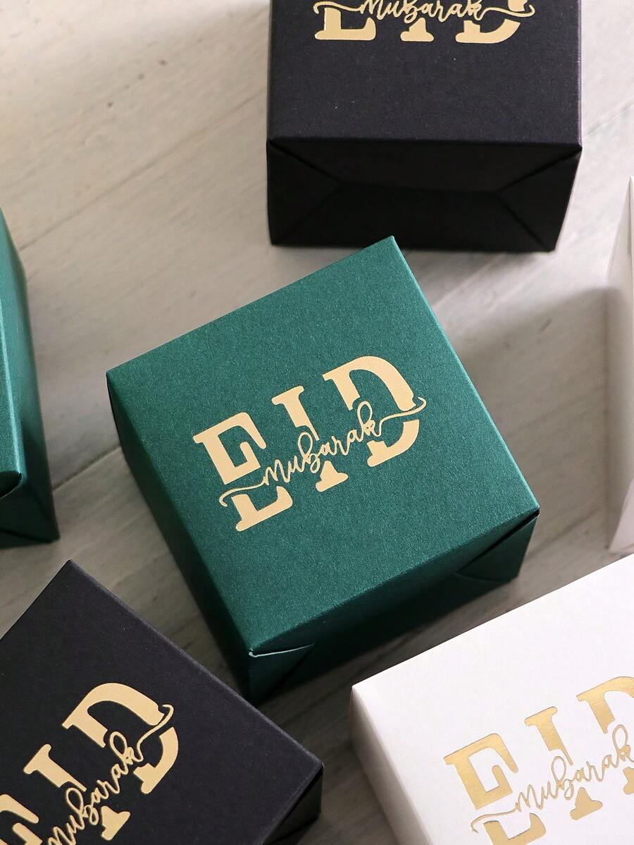 6 Packs Mubarakah Sweets Gift Boxes Black And White Design, Decorations ...