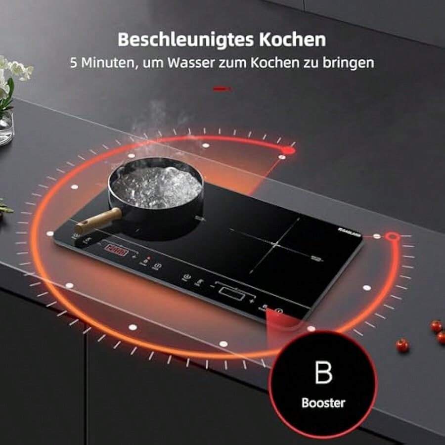 GASLAND IH60BT Double Induction Hob 2800W Induction Hob 2 Plates With ...