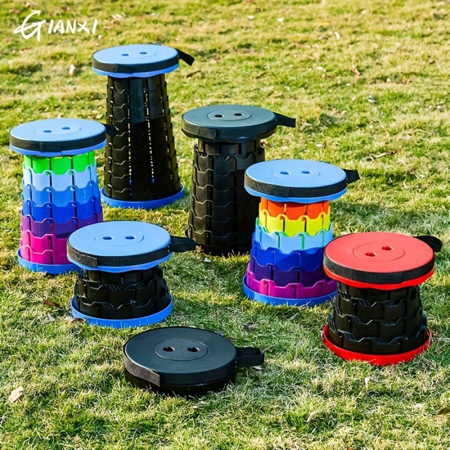 1pc Ultralight Folding Stool - Adjustable Height Portable Bench For ...