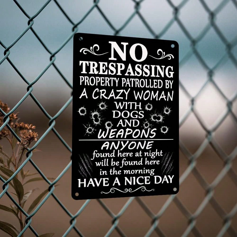 Funny No Trespassing Signs Private Property No Soliciting Yard Sign ...